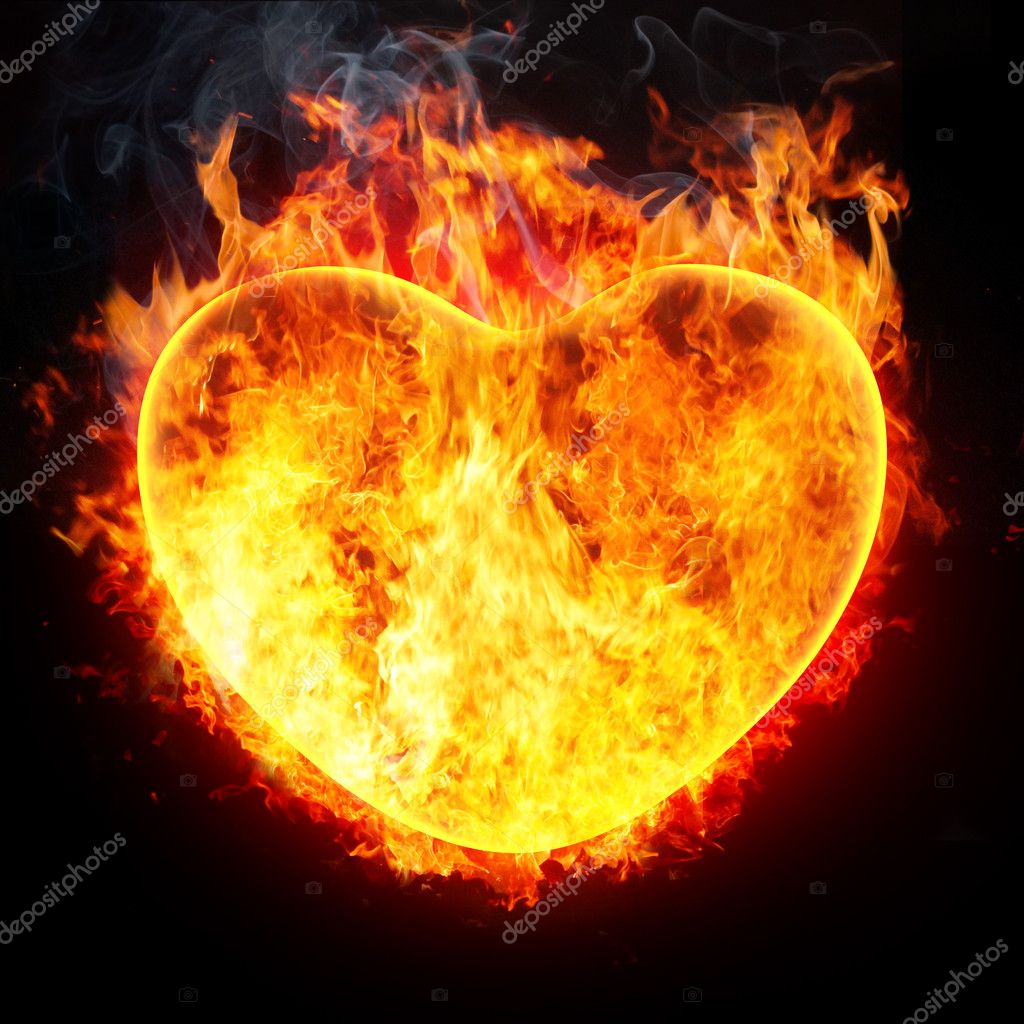 Heart in fire Stock Photo by ©yellowpixel 6284586