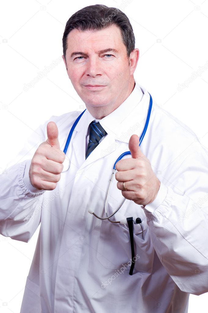 Doctor with thumbs up — Stock Photo © marcomayer #6515776