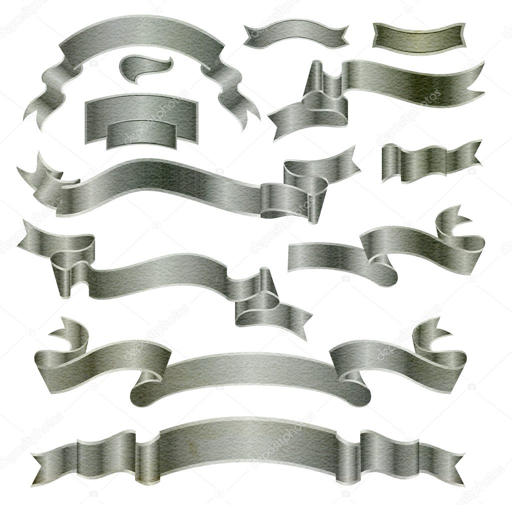 Silver ribbons — Stock Photo © Tihon6 #6032433