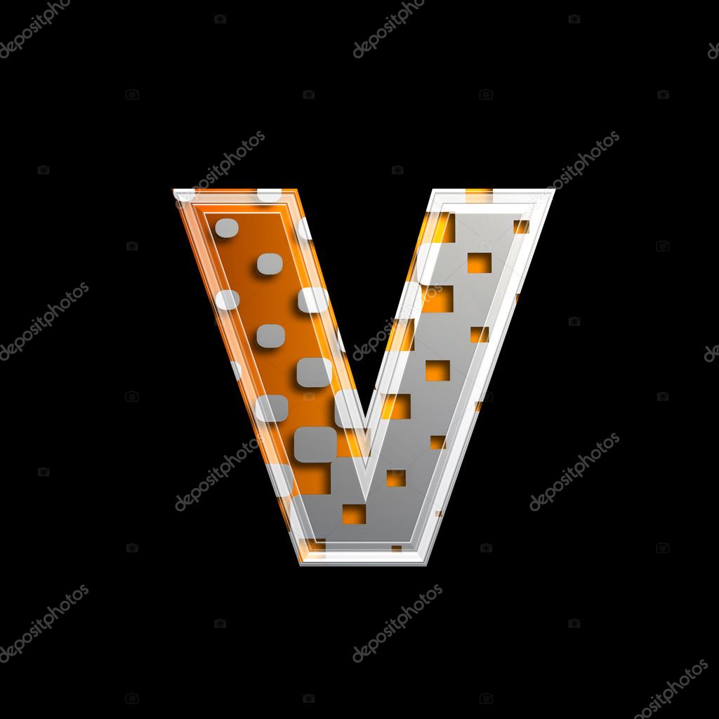 Halftone 3d letter - V — Stock Photo © chrisroll #6050397
