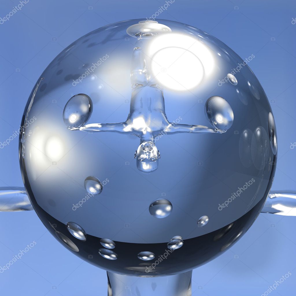 3d glassy Man digital era concept — Stock Photo © cienpies #5442557