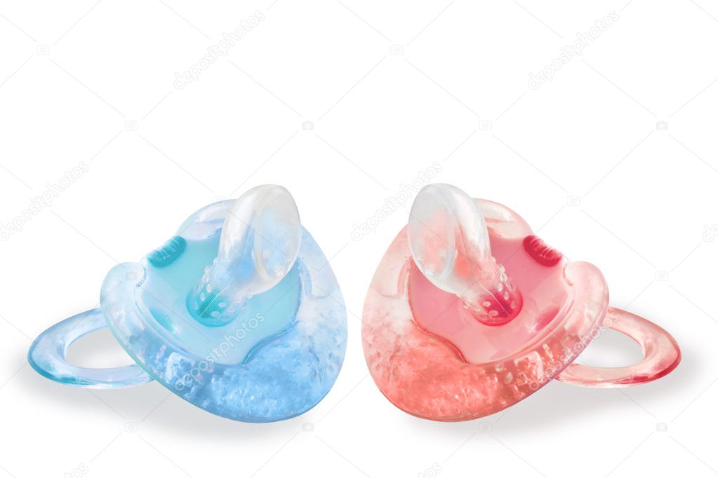 Pink and blue gel pacifiers Stock Photo by ©Mirage3 5440382