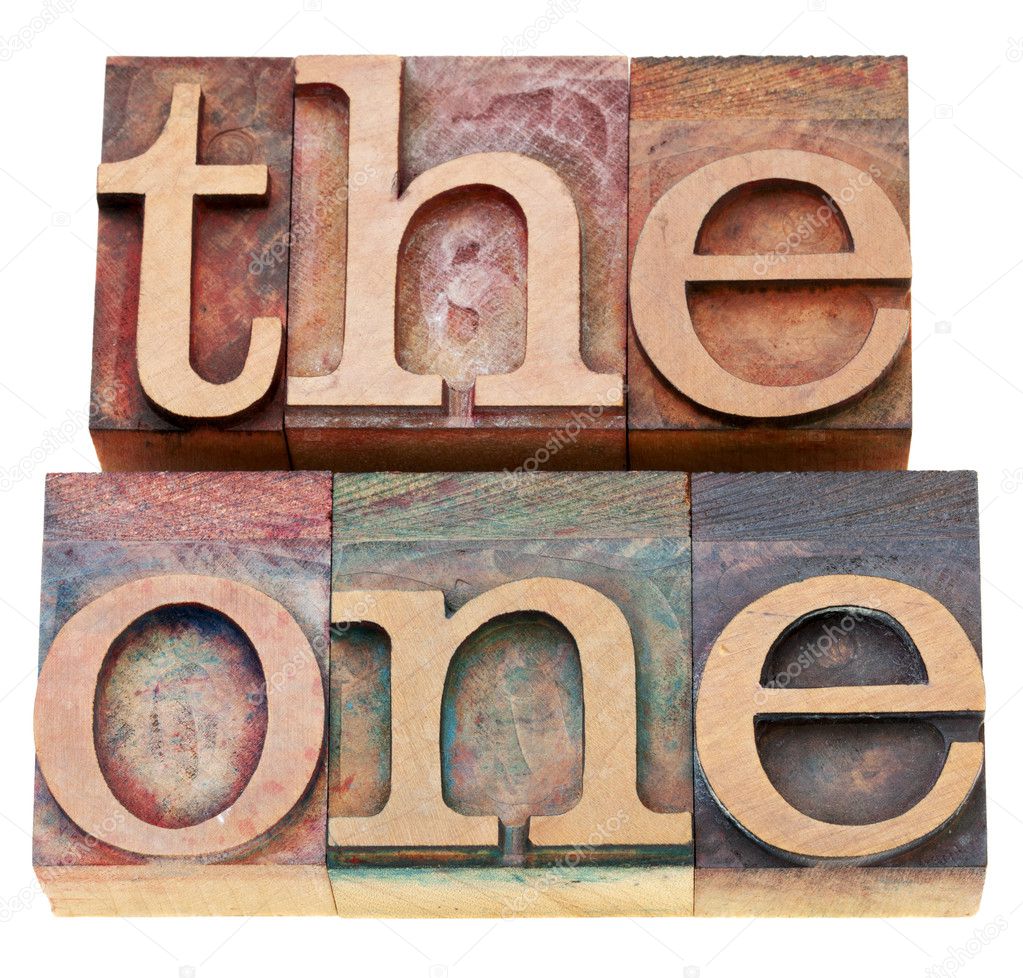 The one - word in letterpress type — Stock Photo © PixelsAway #6710374