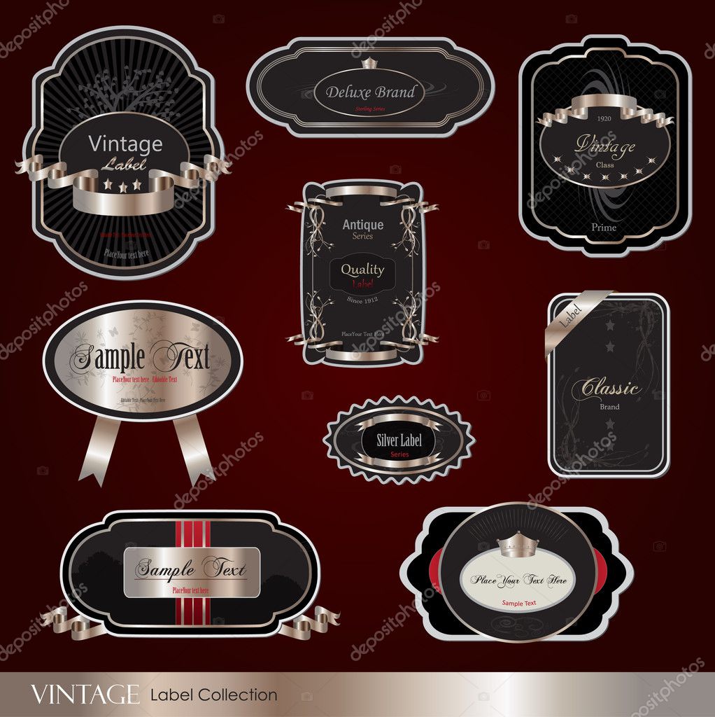 Vintage Labels Stock Vector by ©nmarques74 5543408