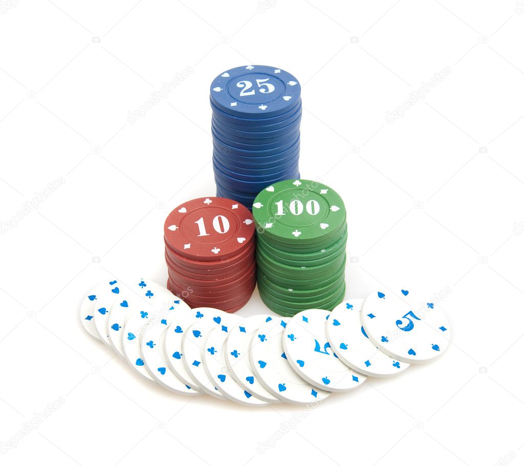 Big win - stack of poker chips — Stock Photo © begepotam #6388802