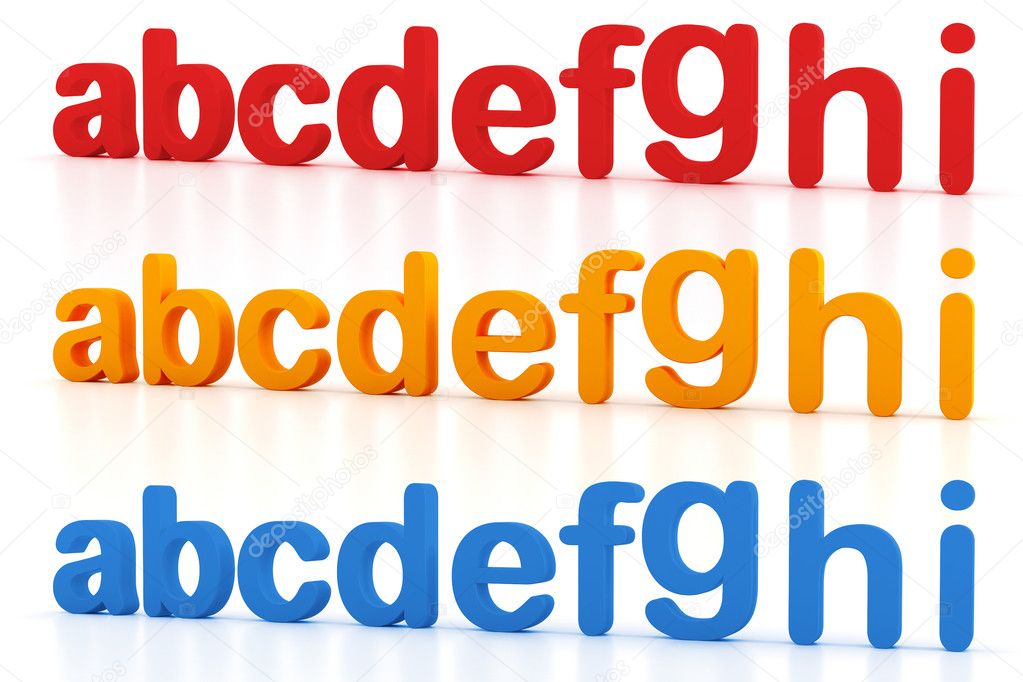 3d colorful letter, on white background — Stock Photo © digitalgenetics ...