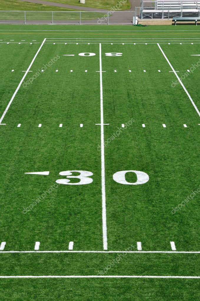 30 Yard Line on American Football Field — Stock Photo © herreid #6052850