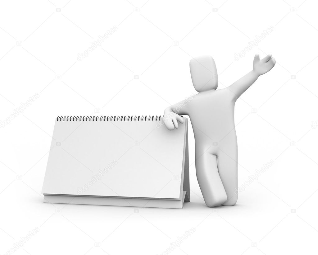 Person and calendar. Easy editable image — Stock Photo © Pixelery.com ...