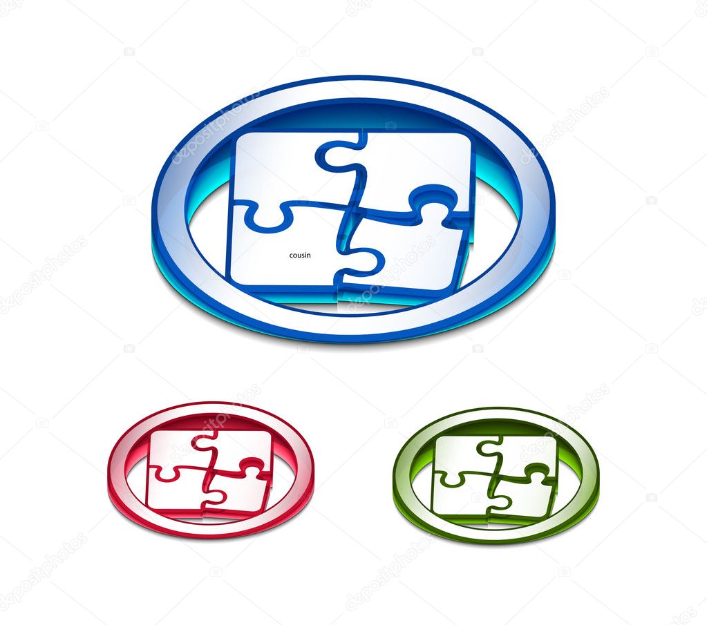 3d glossy puzzle web icon Stock Vector by ©redshinestudio 5729308
