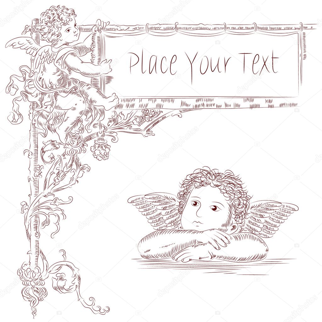 Angels in style of a baroque Stock Vector Image by ©bomg11 #5424990