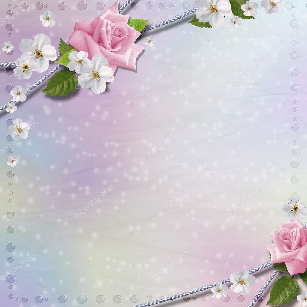 Paper background with flowers — Stock Photo © o_april #6021680