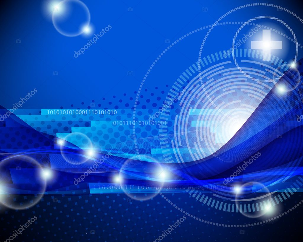 Eps10 abstract blue card, vector background Stock Vector Image by ...