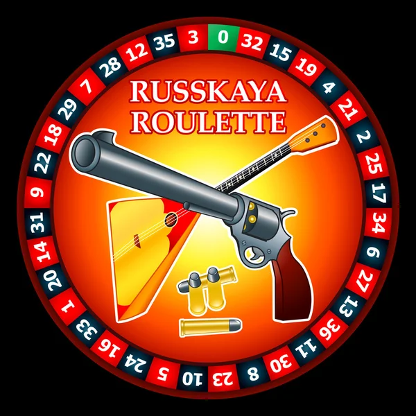 Vector russian roulette concept. — Stock Vector © Mix3r #52521487