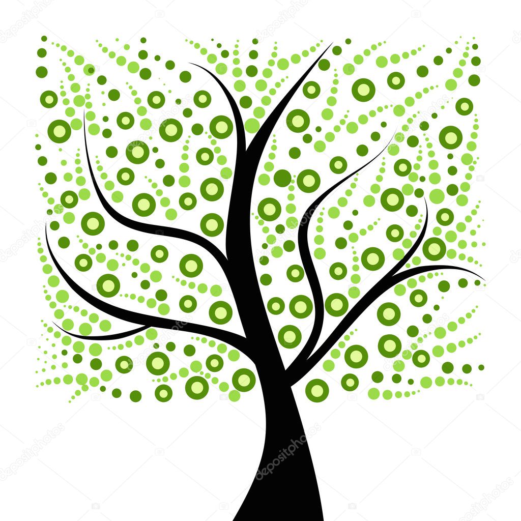 Art tree — Stock Vector © ibphoto #5840462