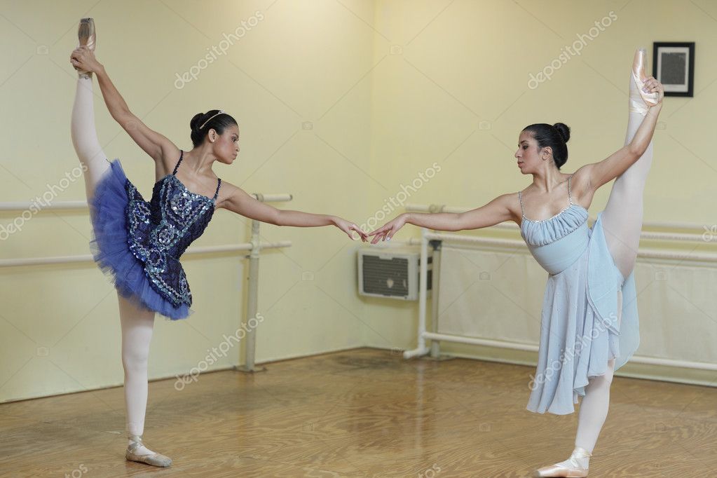 Ballerina practicing in a dance studio — Stock Photo © felixtm #5739711