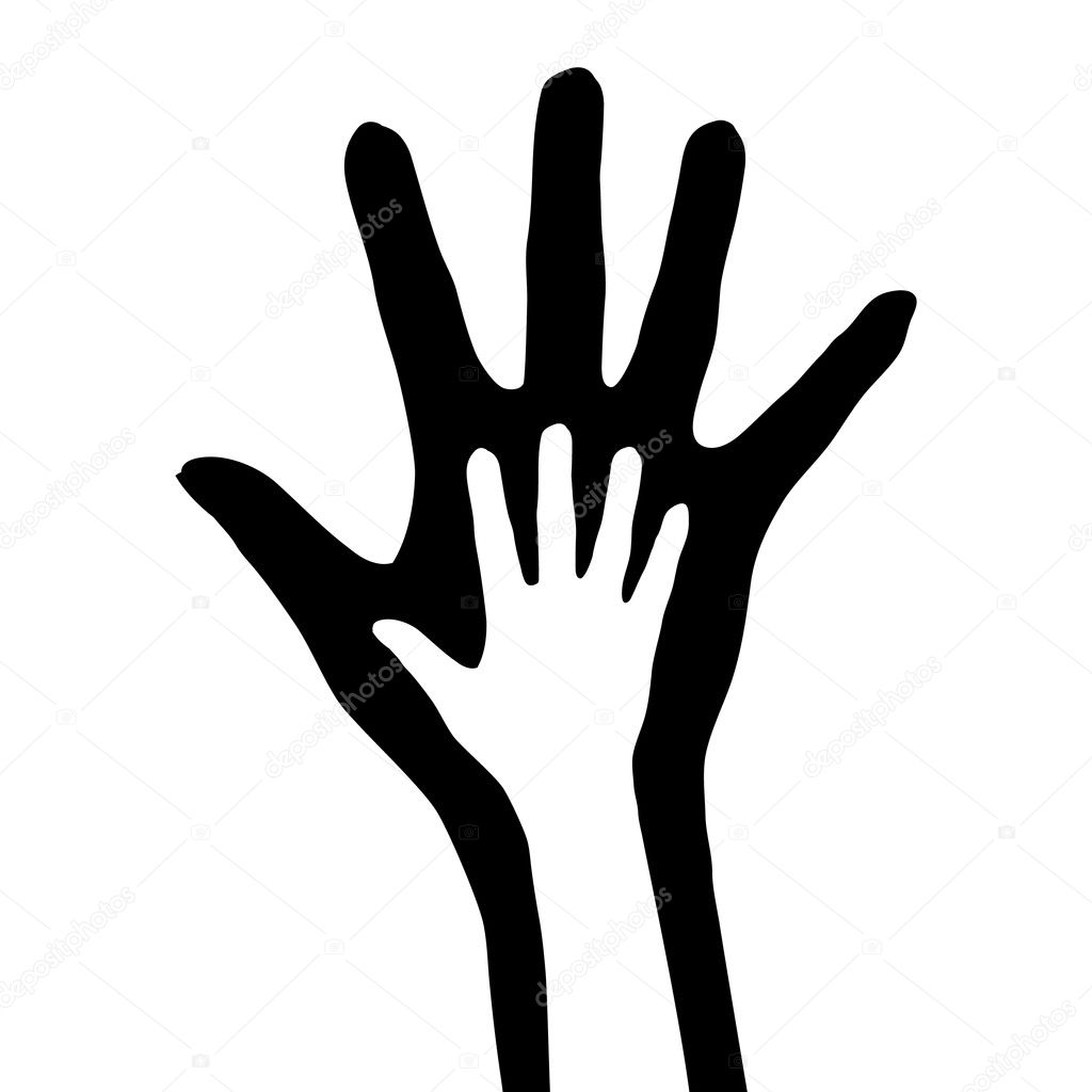 Hand in hand — Stock Vector © dvargg #6104313