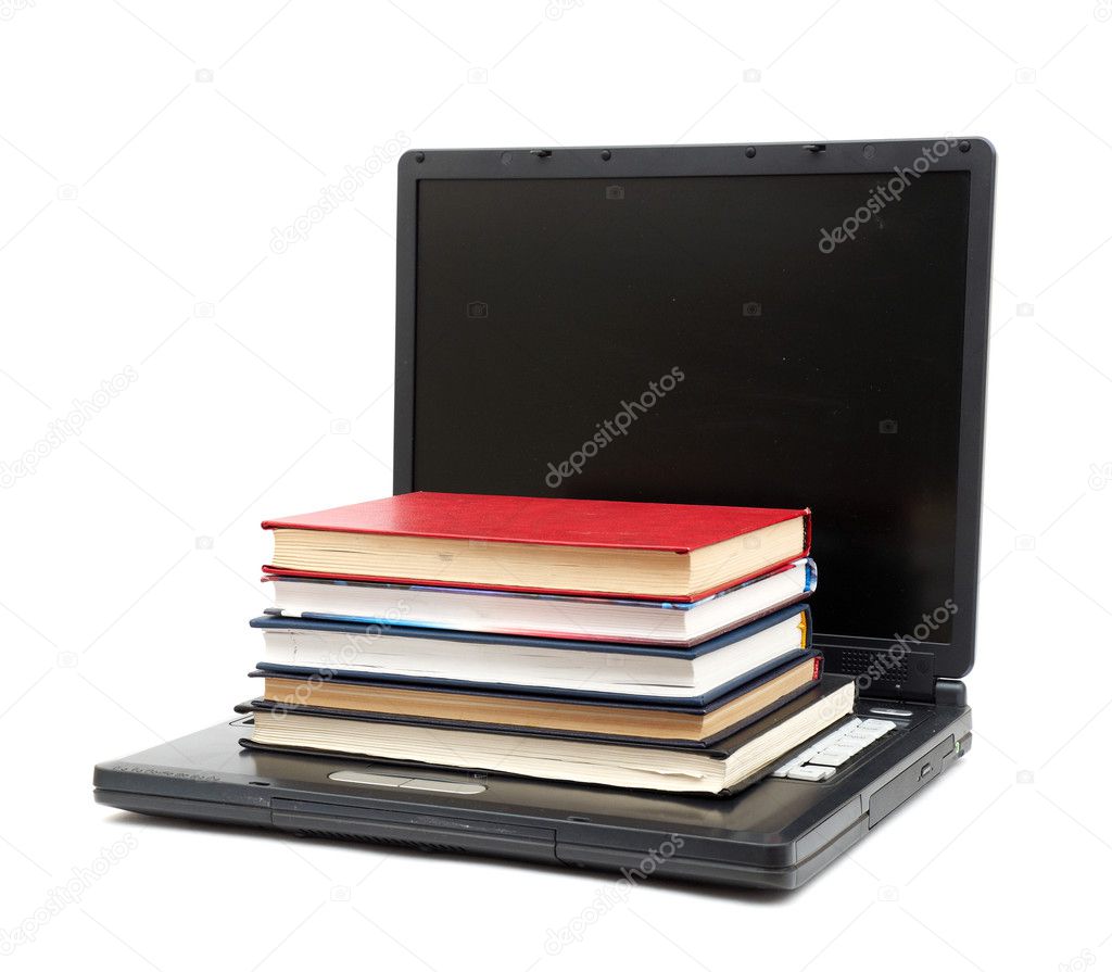 Evolution from books to computers — Stock Photo © merznatalia #6314545