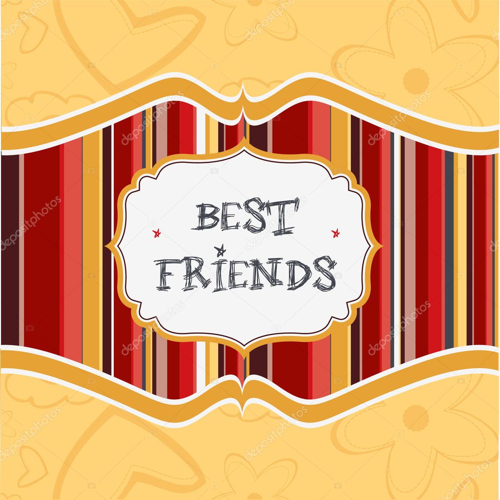 Best friends card Stock Illustration by ©ClaudiaBalasoiu #5545589