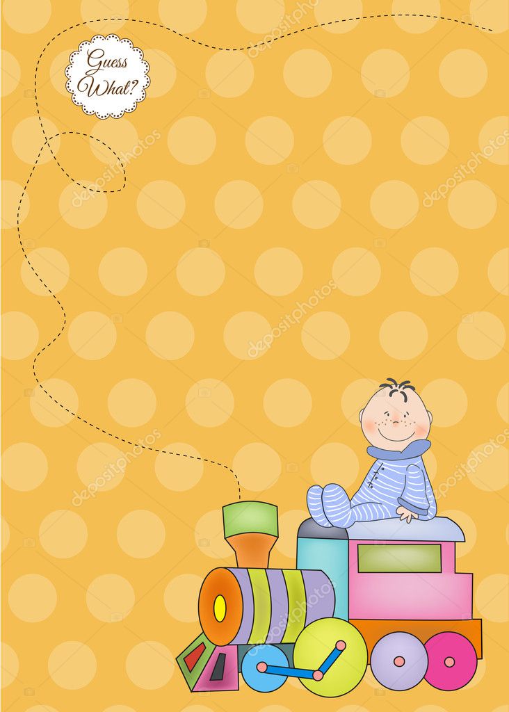 Customizable birthday greeting card with train Stock Illustration by ...