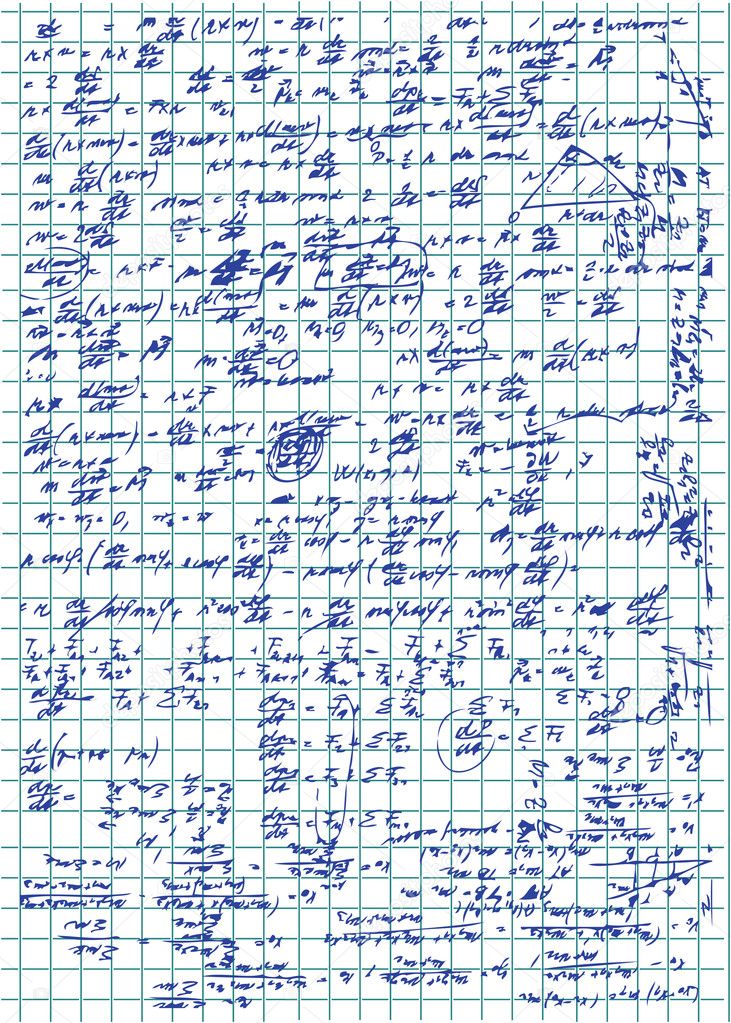 Math theory from high school — Stock Vector © jonnysek #6387616