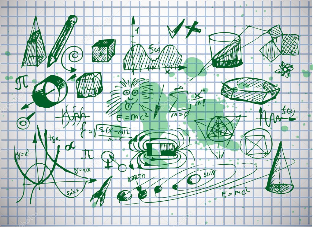 Math and physics symbols — Stock Vector © jonnysek #6401300