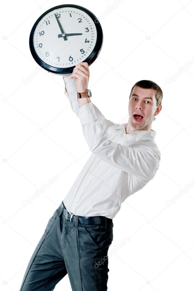 Man and clock — Stock Photo © Alx_Yago #6521670