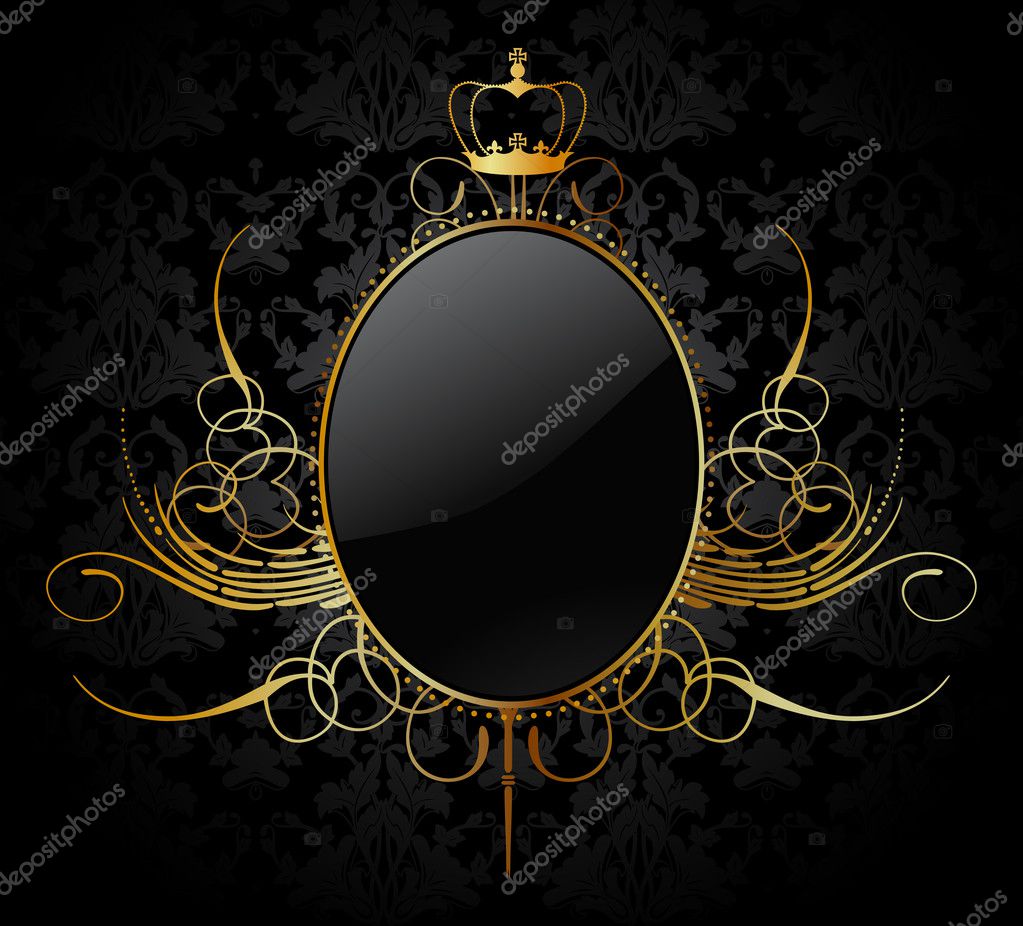 Royal vector background with golden frame Stock Vector Image by ©emaria ...