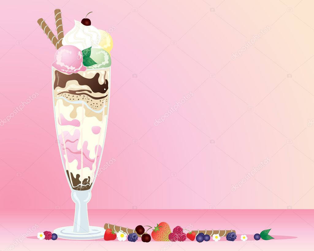 Knickerbocker glory — Stock Vector © emjaysmith #6381213