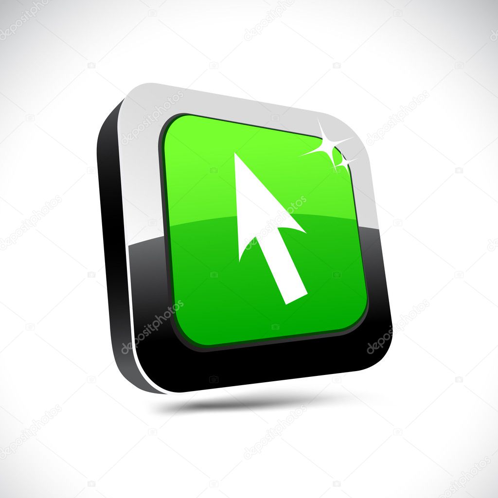 Cursor 3d square button. ⬇ Vector Image by © Maxborovkov | Vector Stock ...