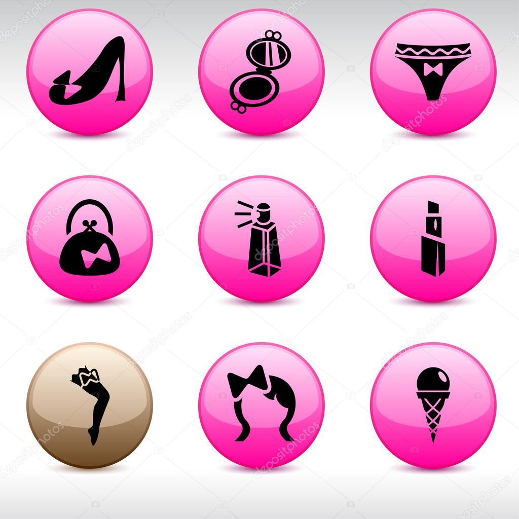 Women icons. — Stock Vector © Maxborovkov #5418895