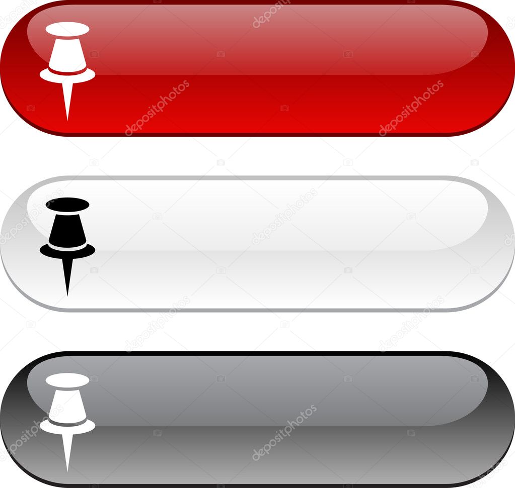 Drawing-pin button. Stock Vector by ©Maxborovkov 6088959
