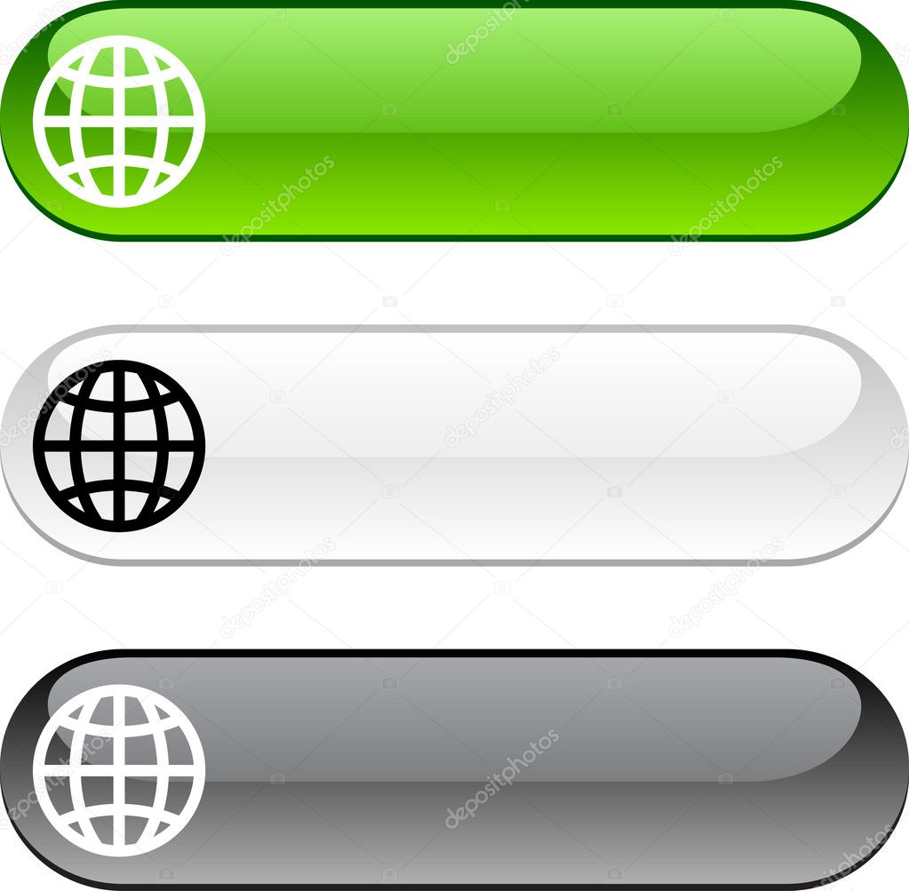 Earth button. Stock Vector by ©Maxborovkov 6088987