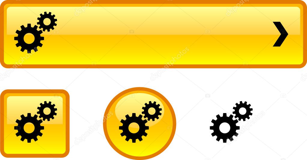 Settings button set. Stock Vector Image by ©Maxborovkov #6124967