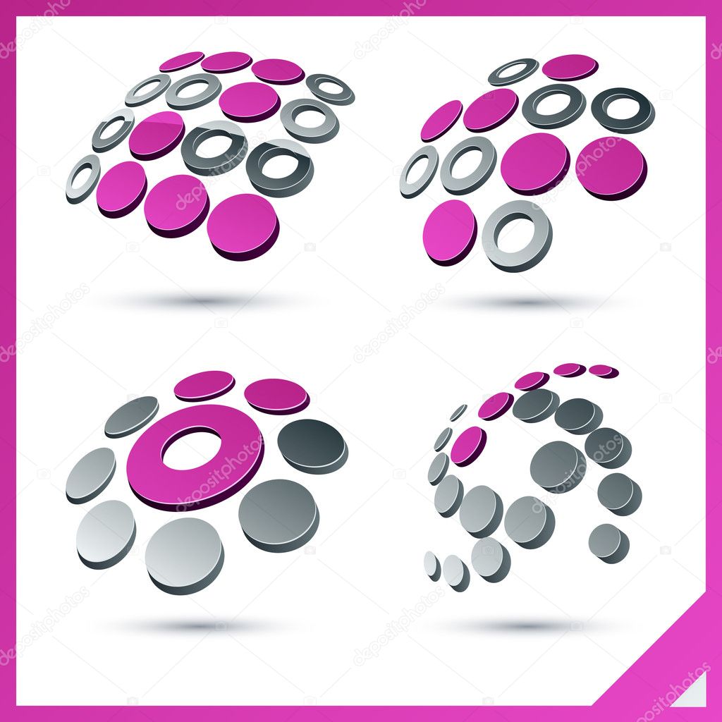 Pink company signs. Stock Vector by ©Maxborovkov 6199427
