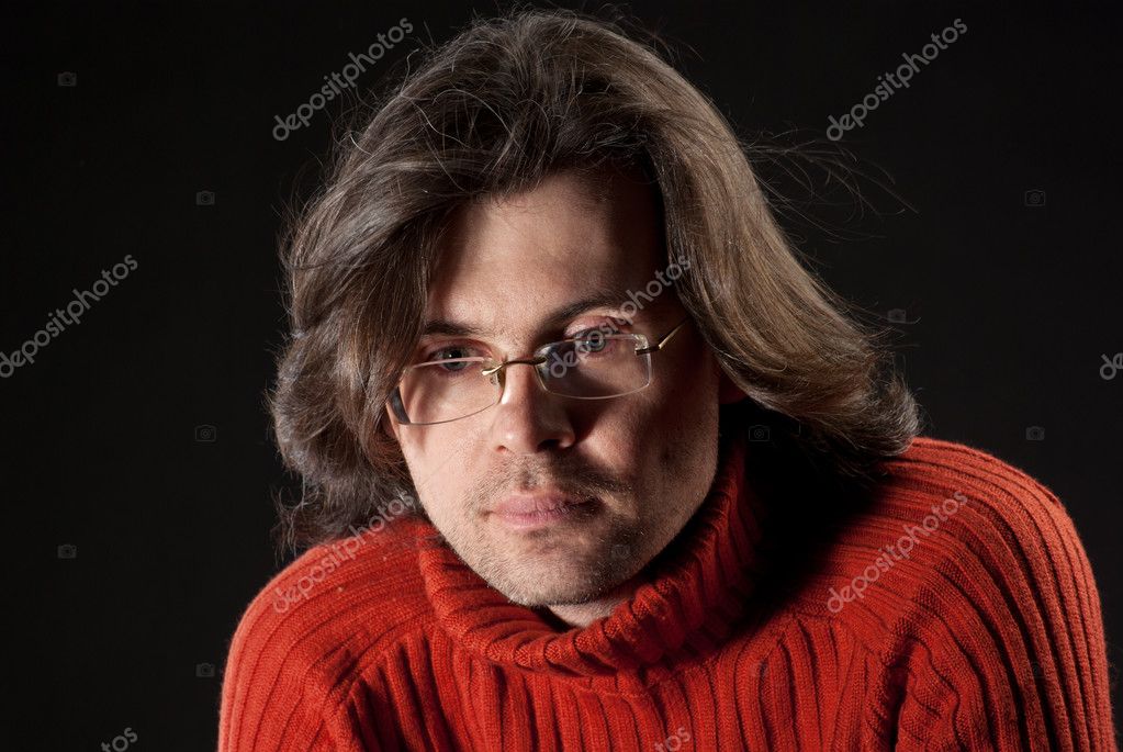 Man with log hair — Stock Photo © Shell114 #5447984