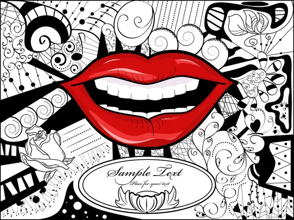 Lips background Vector Art Stock Images | Depositphotos