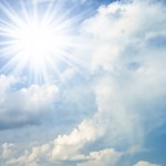 Blue sky with bright sun Stock Photo by ©chaoss 1730833