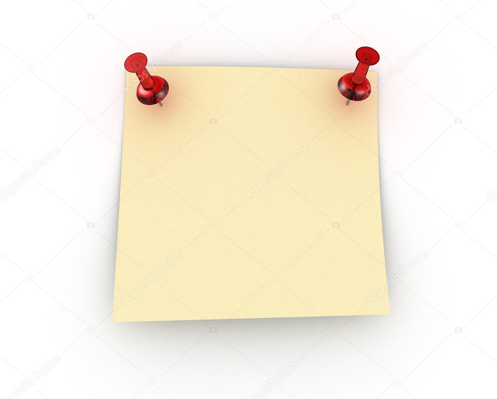 Note and push pins Stock Photo by ©creisinger 5407220