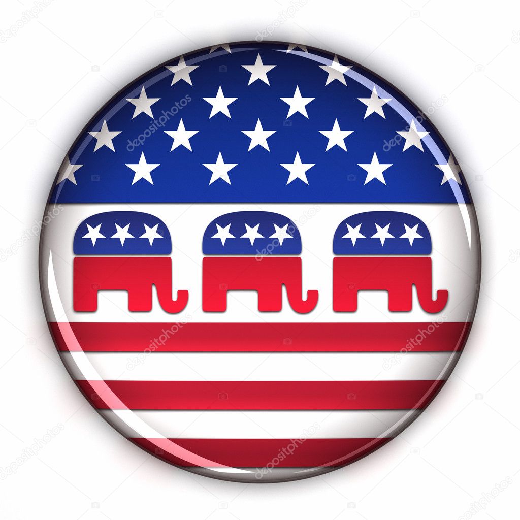 Republican Party button — Stock Photo © creisinger #5535563