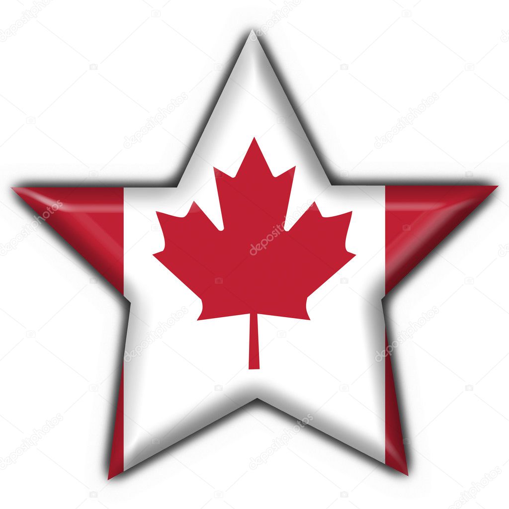 Canada button flag star shape Stock Photo by ©fambros 5381540