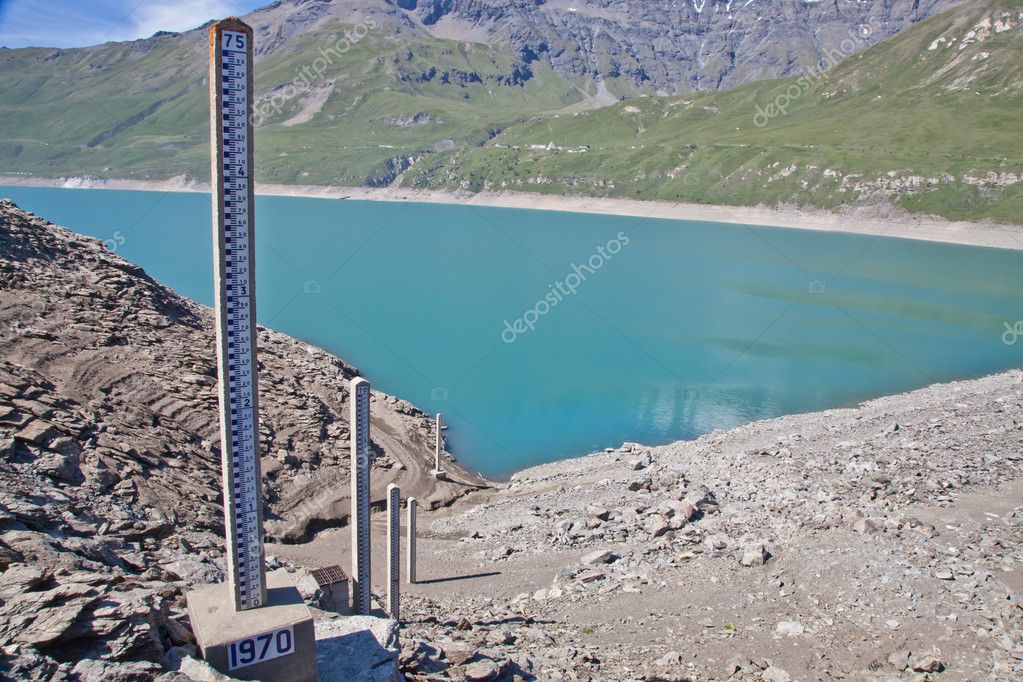 Dam water level measurement — Stock Photo © perseomedusa #6741164
