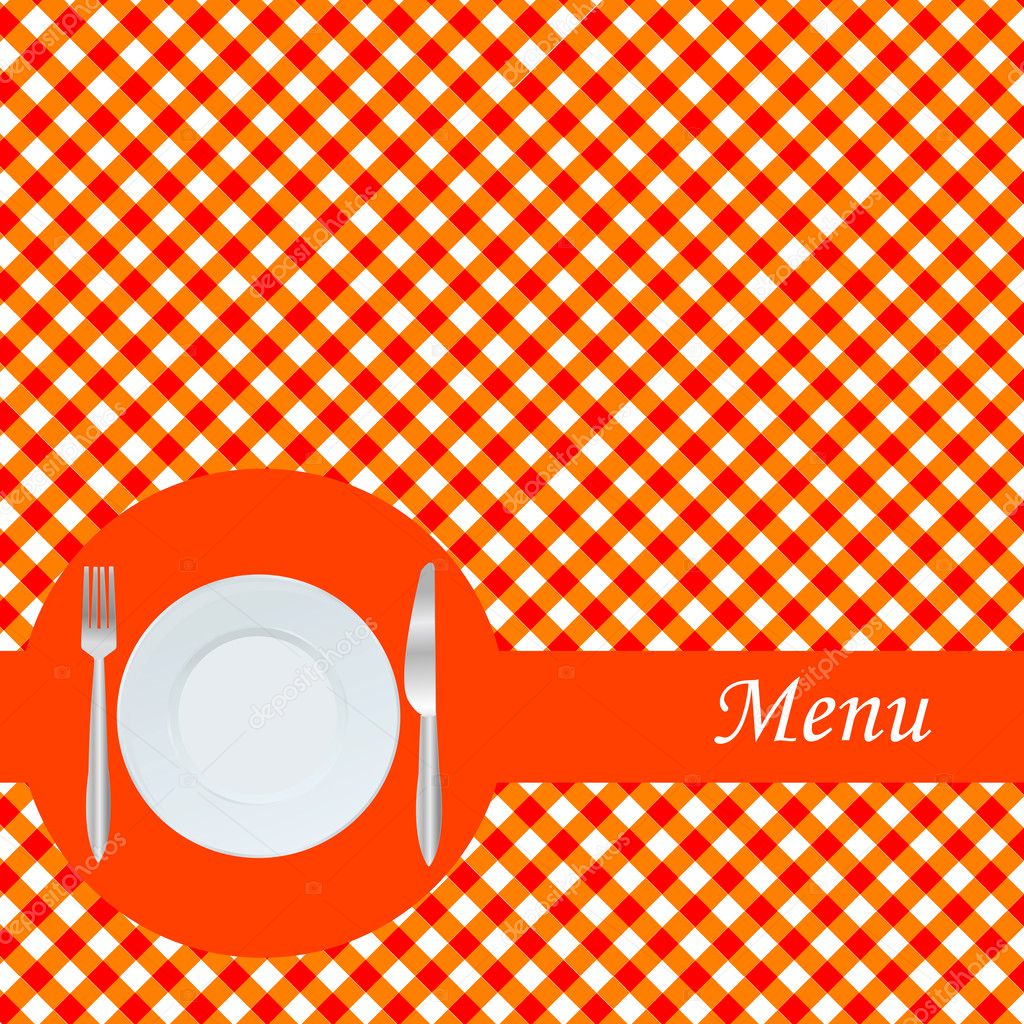 Orange menu card — Stock Photo © hibrida13 #5446963