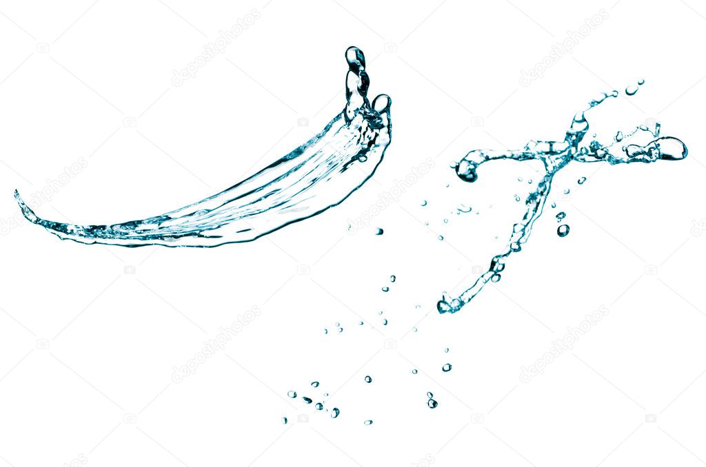 Salpicadura de agua de color azul: fotografía de stock © homydesign ...