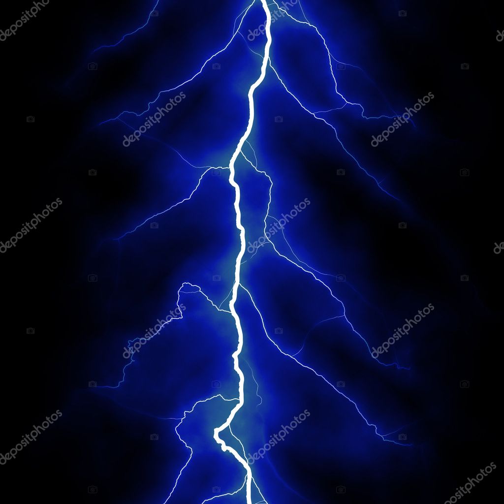 Fondo Negro Relámpago Relámpago De Tormenta Sobre Un Fondo Negro