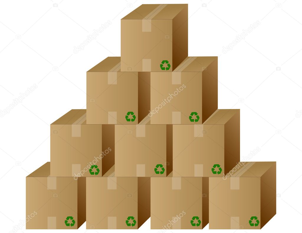 Box Pile — Stock Photo © alexmillos #6413593