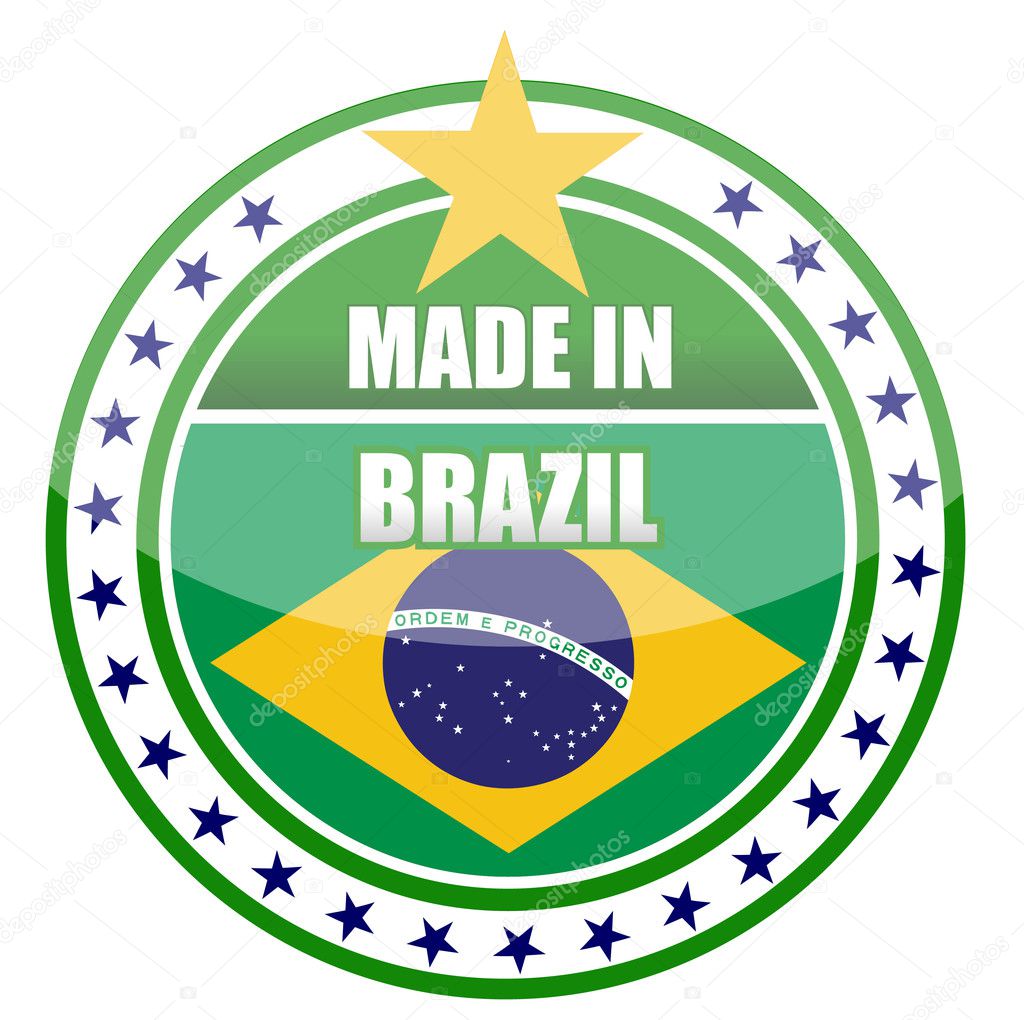 Made in brazil seal — Stock Photo © alexmillos #6414172