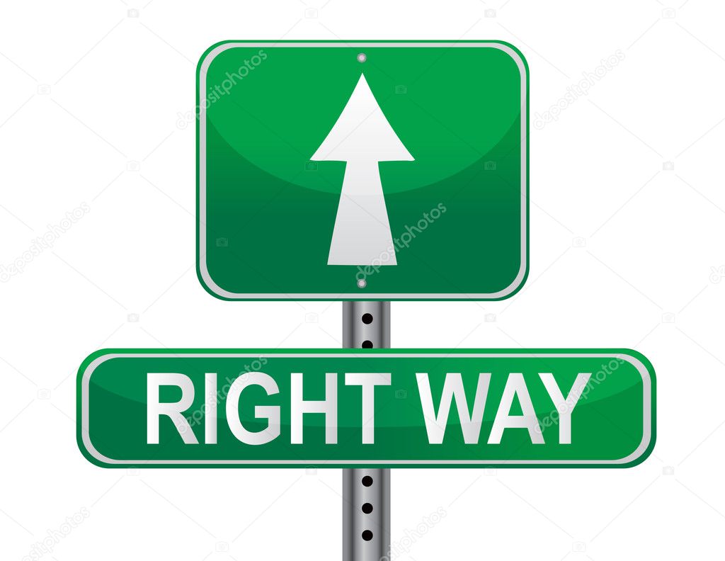 Right Way Street sign — Stock Photo © alexmillos #6418031