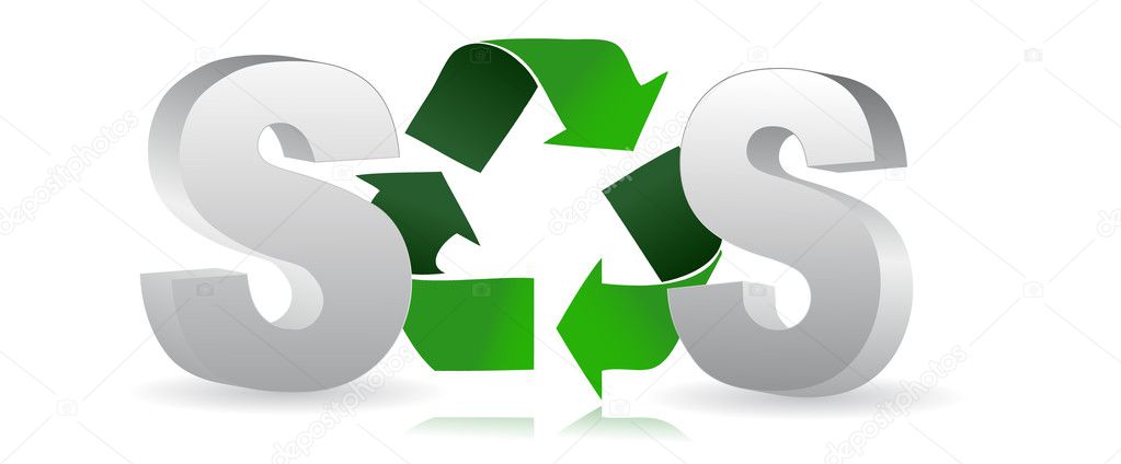 SOS Protect the World from pollution illustration — Stock Photo ...