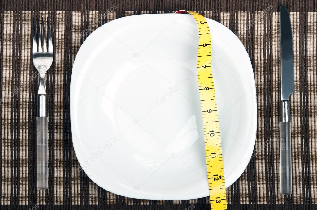 Cm ruler on food plate — Stock Photo © fuzzbones #6236453