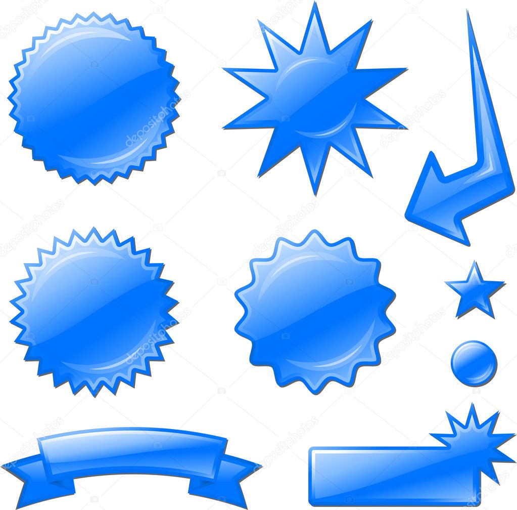Blue star burst designs Stock Vector Image by ©iconspro #6029603